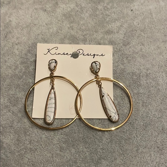 kinsey designs | Jewelry | Kinsey Designs Gold And White Hoop Earrings ...